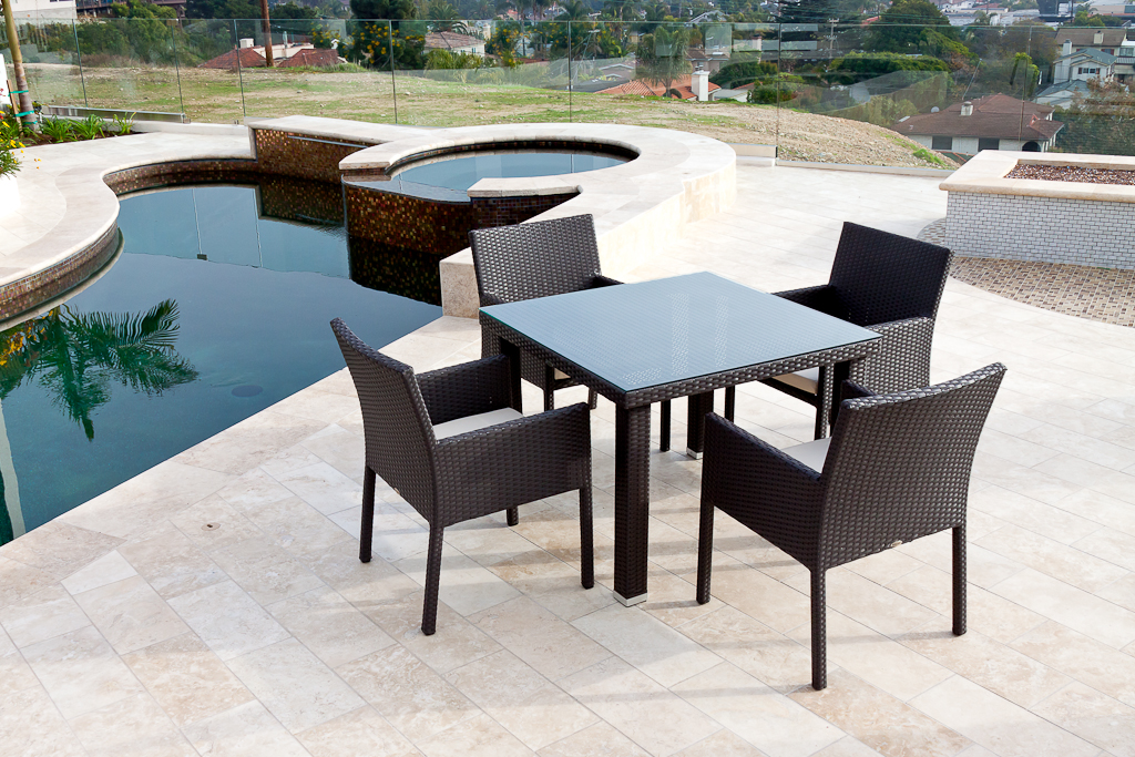 Bella Modern Outdoor Dining Set For Four - Icon Outdoor Contract